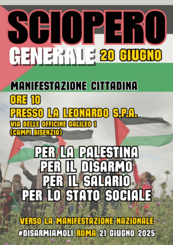 Unione Sindacale di Base: Sciopero generale del 20 giugno 2025 ...